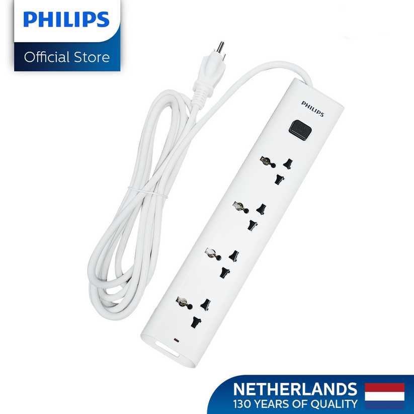 Philips 4 Universal Power Outlet 3 Meters Extension – Philips Accessories
