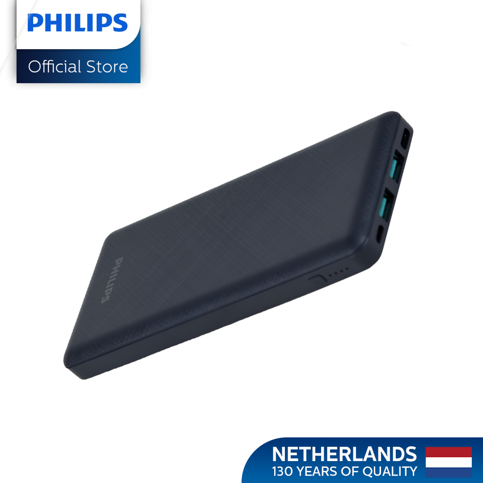 Philips Blue 22.5W 10000mAh PD Fast Charger Powerbank USB-C USB-A Outp ...